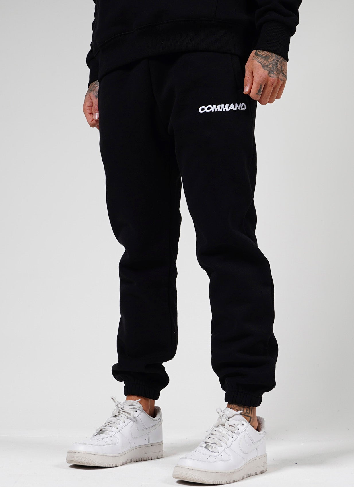 BLACK OVERSIZED COMFORT TRACK PANTS - Command Melbourne